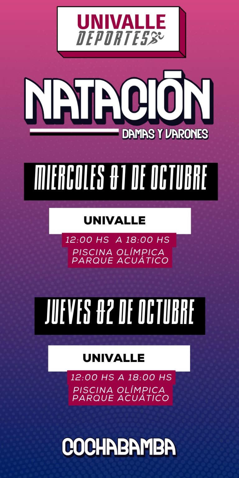 Fixture Natación – Univalle